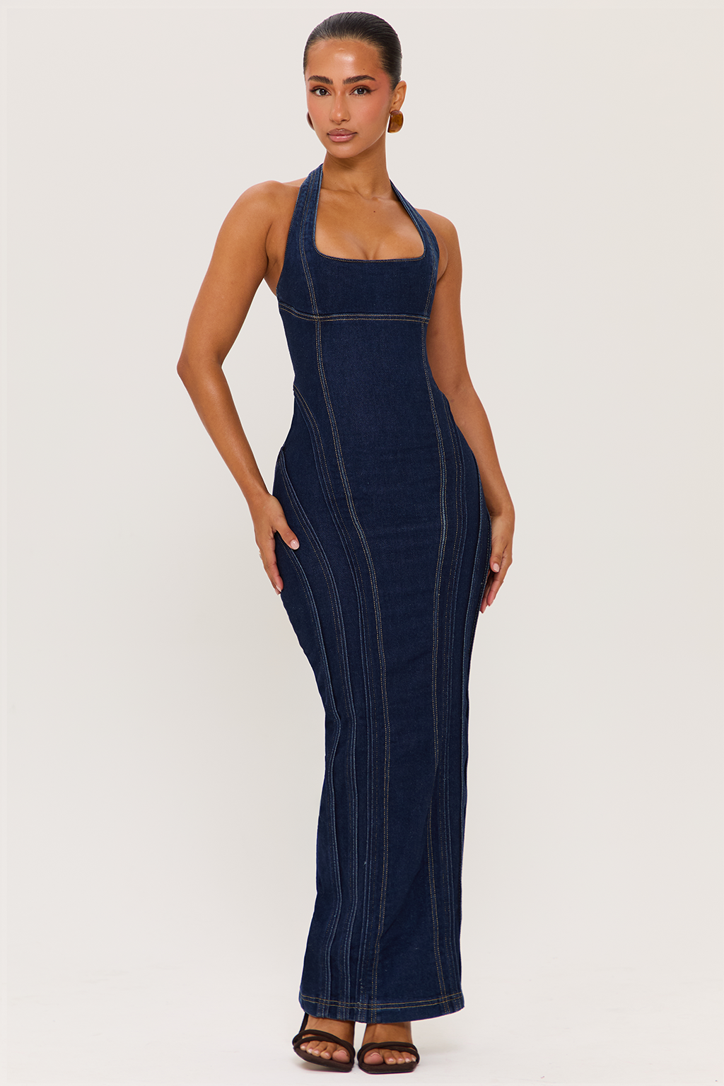 CURVE DENIM MAXI DRESS – Murci